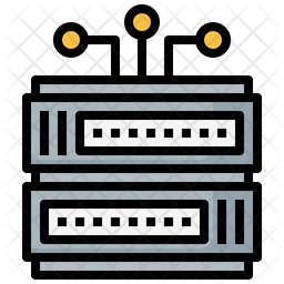 Database Connection Icon - Download in Colored Outline Style