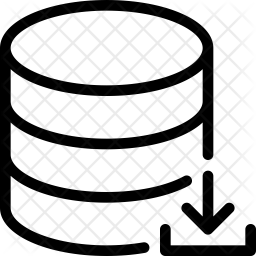 Database download Icon - Download in Line Style
