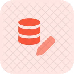 Database Edit Icon - Download in Flat Style
