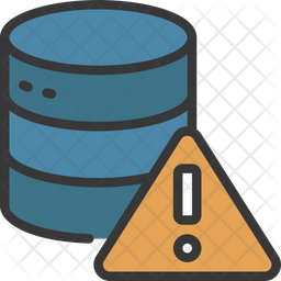 Database Error Icon - Download in Colored Outline Style