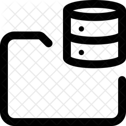 Database File Icon - Download in Line Style