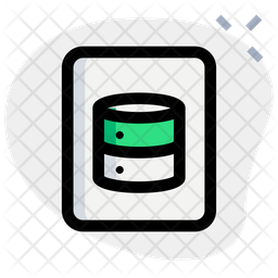 Database File Icon - Download in Colored Outline Style