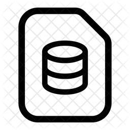 Database File Icon - Download in Line Style