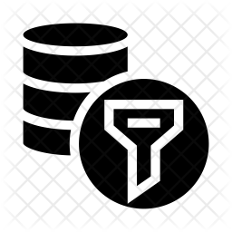 Database filter Icon - Download in Glyph Style
