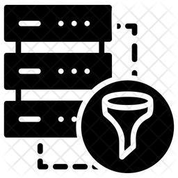 Database Filter Icon - Download in Glyph Style
