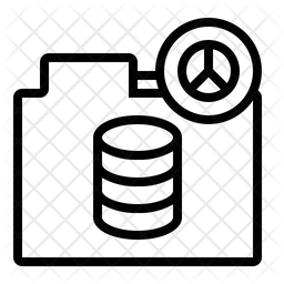 Database folder Icon - Download in Line Style