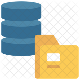 Database Folder Icon - Download in Flat Style