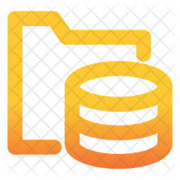 Database Folder Icon - Download in Gradient Style