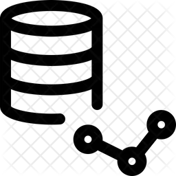 Database Line Chart Icon - Download in Line Style