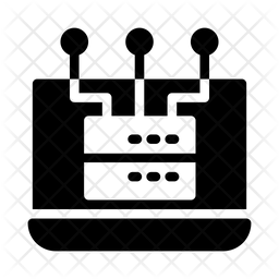 Database Linking Icon - Download in Glyph Style