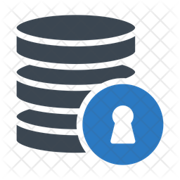 Database Lock Icon - Download in Flat Style