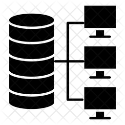 Database Network Icon - Download in Glyph Style
