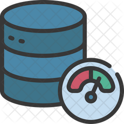 Database Performance Icon - Download in Colored Outline Style