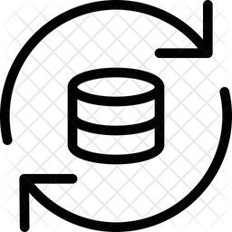 Database Refresh Icon - Download in Line Style