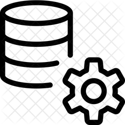 Database Setting Icon - Download in Line Style