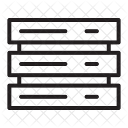 Database Storage Icon - Download in Line Style