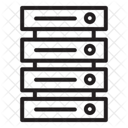 Database Storage Icon - Download in Line Style