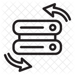 Database Storage Icon - Download in Line Style