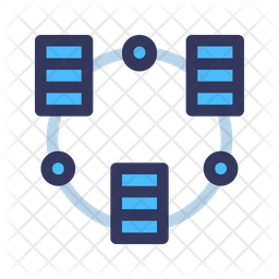 Database Structure Icon - Download in Colored Outline Style