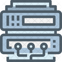 Database structure Icon - Download in Colored Outline Style