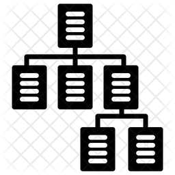 Database Tree Icon - Download in Glyph Style
