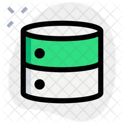 Database Two Icon - Download in Colored Outline Style