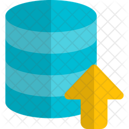 Database Upload Icon - Download in Flat Style