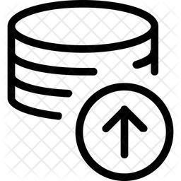 Database upload Icon - Download in Line Style