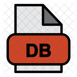 Db file Icon - Download in Colored Outline Style
