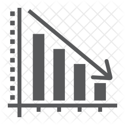 Decrease chart Icon - Download in Glyph Style