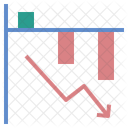 Decrease Chart Icon - Download in Flat Style