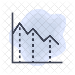 Decrease Chart Icon - Download in Colored Outline Style