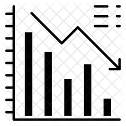 Decrease Chart Icon - Download in Glyph Style