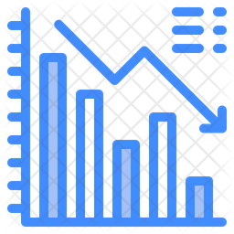 Decrease Chart Icon - Download in Dualtone Style