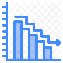 Decrease Chart Icon - Download in Dualtone Style