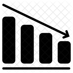 Decrease Chart Icon - Download in Glyph Style