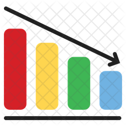 Decrease Chart Icon - Download in Flat Style