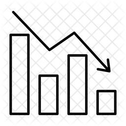 Decrease Chart Icon - Download in Line Style
