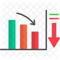 Decrease Chart Icon - Download in Flat Style