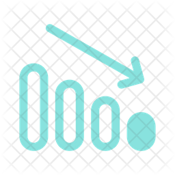 Decrease Graph Icon - Download in Glyph Style