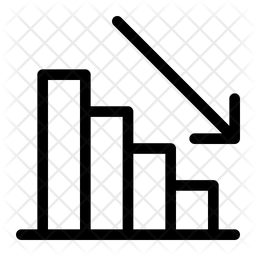 Decrease Graph Icon - Download in Line Style