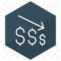 Decrease graph Icon - Download in Glyph Style