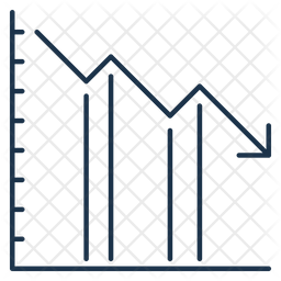 Decrease Graph Icon - Download in Line Style