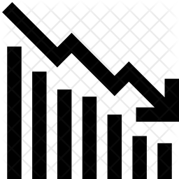 Decrease graph Icon of Glyph style - Available in SVG, PNG, EPS, AI ...