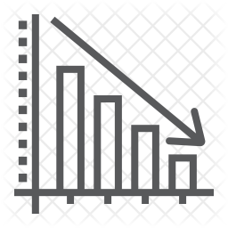 Decrease graph Icon - Download in Line Style