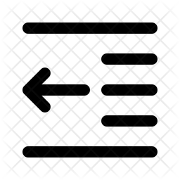 Decrease Indent Icon - Download in Line Style