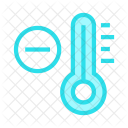 Decrease Temperature Icon - Download in Colored Outline Style
