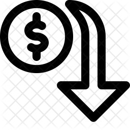 Decrease value Icon of Line style - Available in SVG, PNG, EPS, AI ...