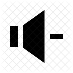 Decrease Volume Icon - Download in Glyph Style
