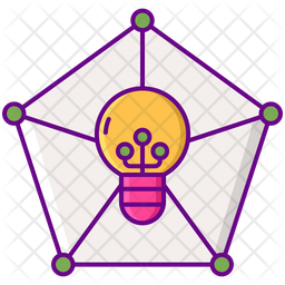 Deep learning Icon - Download in Colored Outline Style